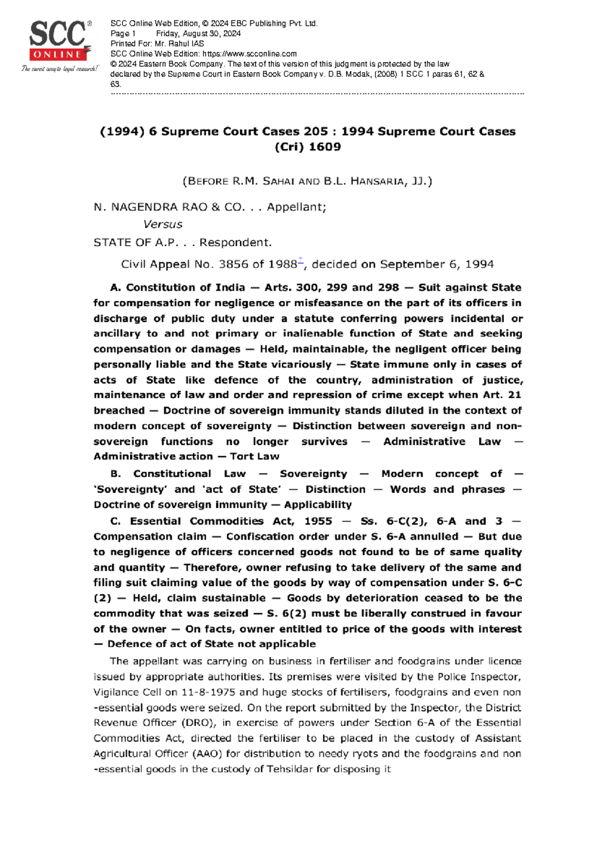 Nagendra rao case - Cases - 63. declared by the Supreme Court in ...