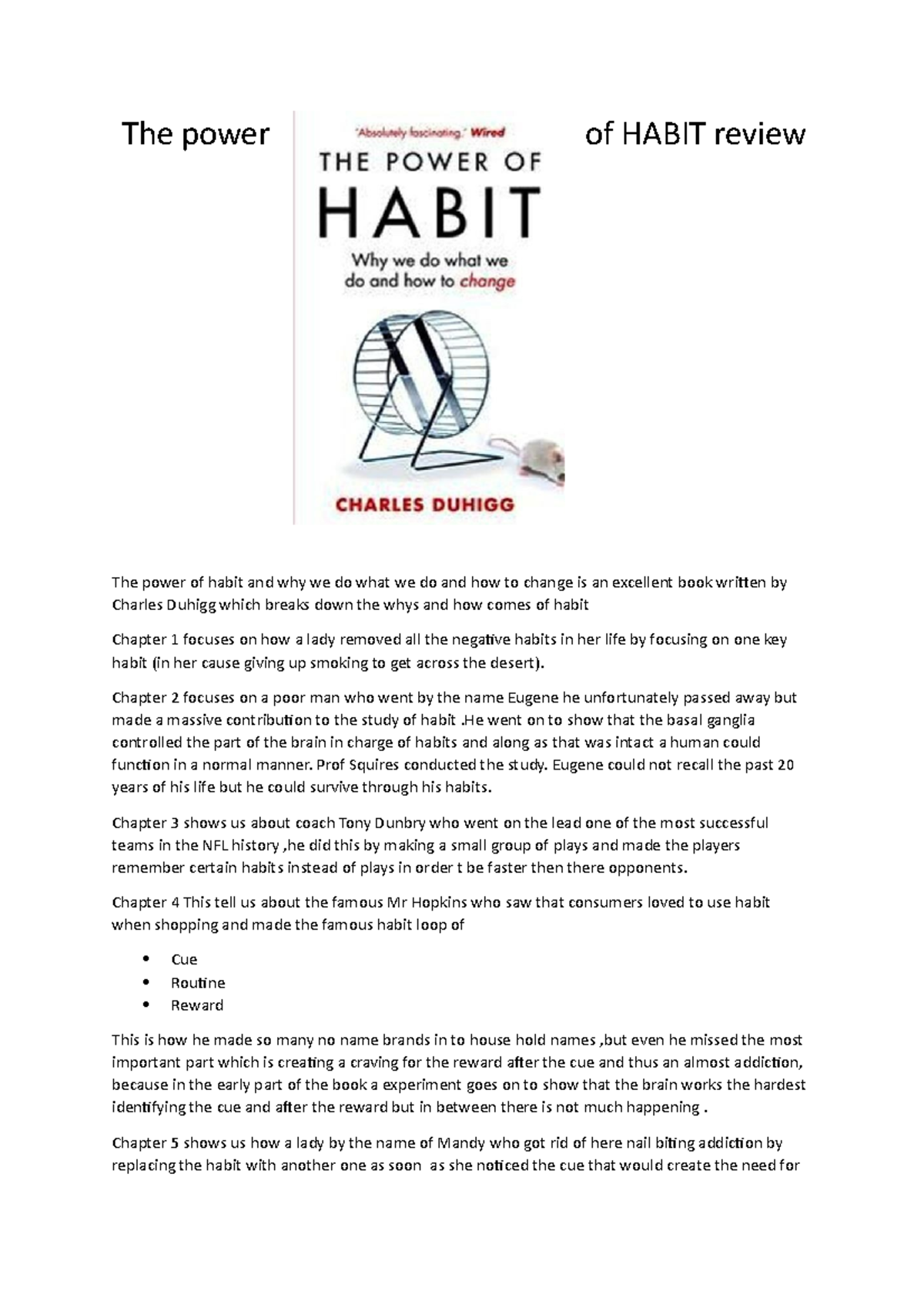 The power of Habit review - The power of HABIT review The power of ...