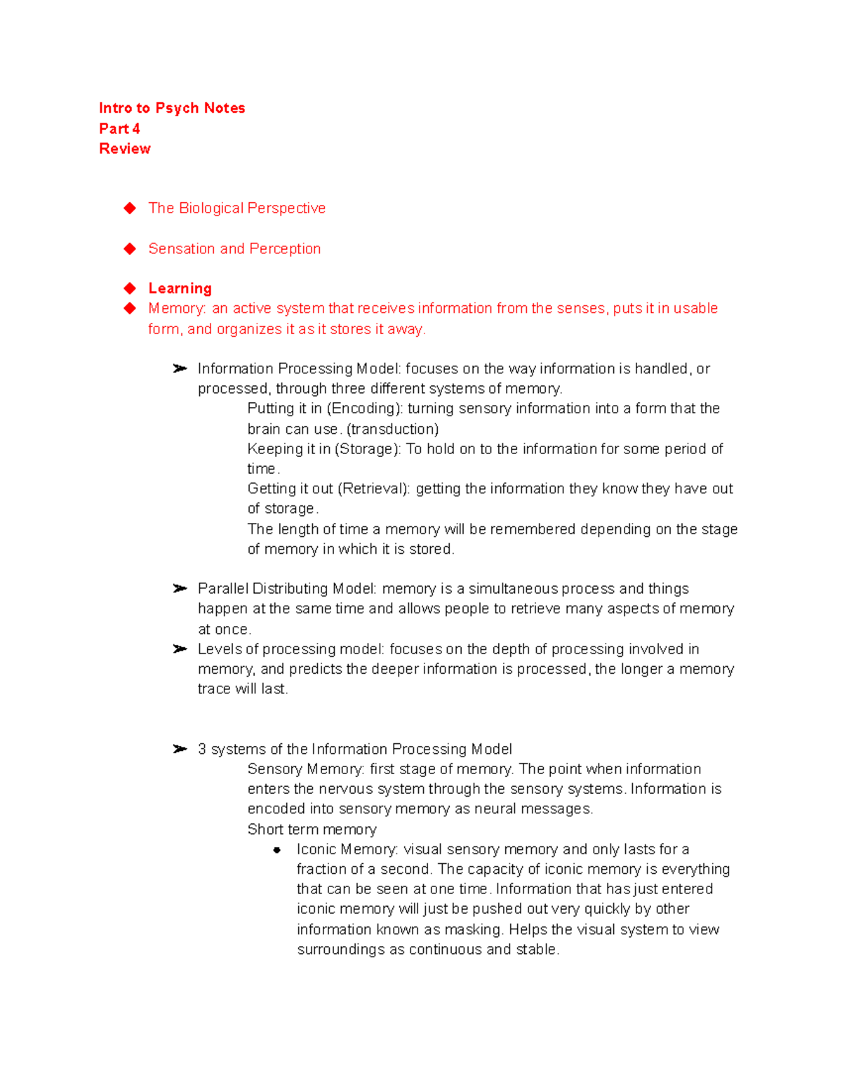1.4Intro to Psych Notes - Google Docs - Intro to Psych Notes Part 4 ...