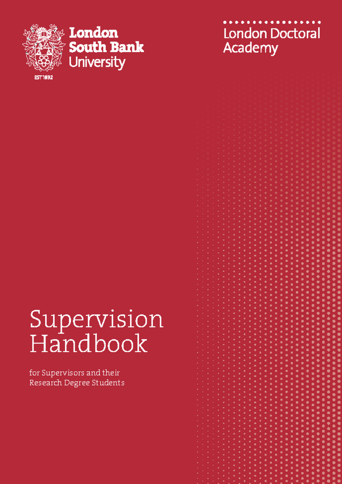 Lda-supervision-handbook - Supervision Handbook for Supervisors and ...