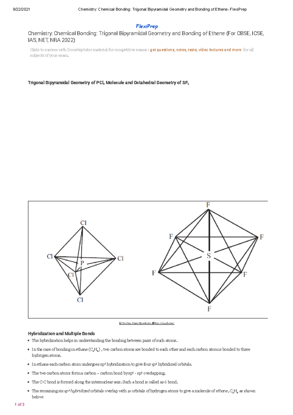 NIOS Chemistry Lesson 4 Chemical Bonding Part 10 - 9/22/2021 Chemistry: Chemical Bonding ...