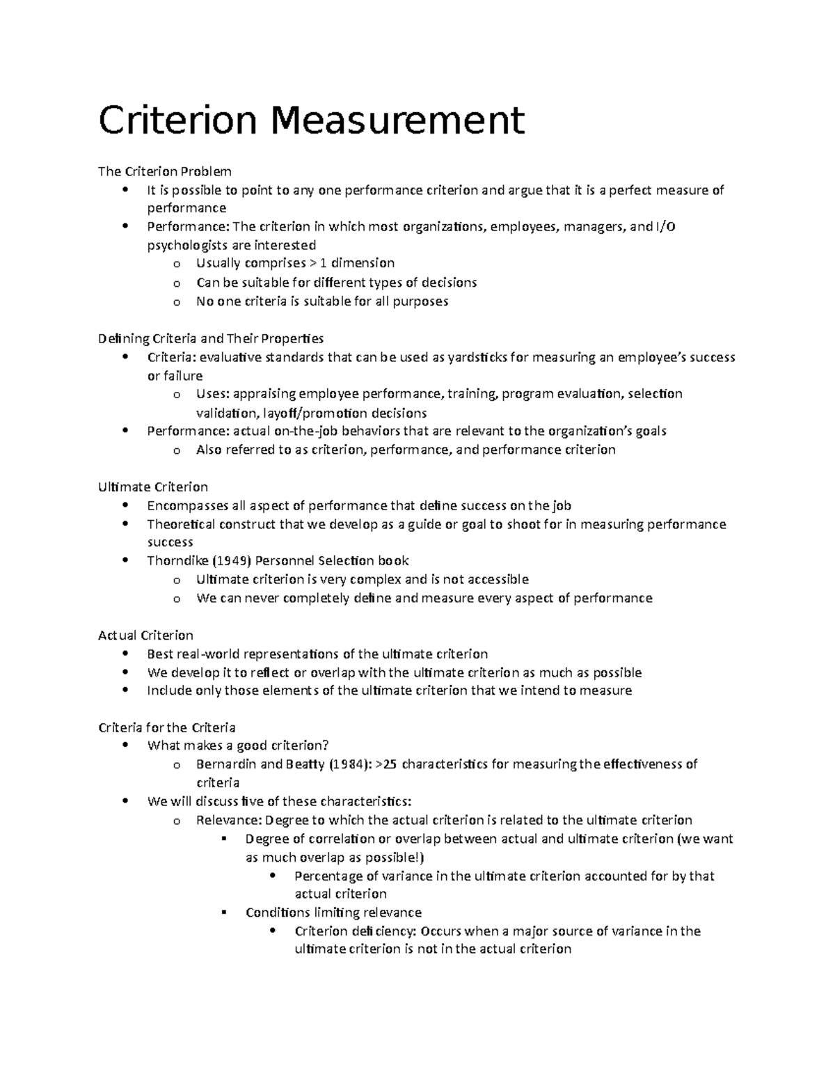 Criterion Measurement - , substance abuse) Facilitating peer and team ...