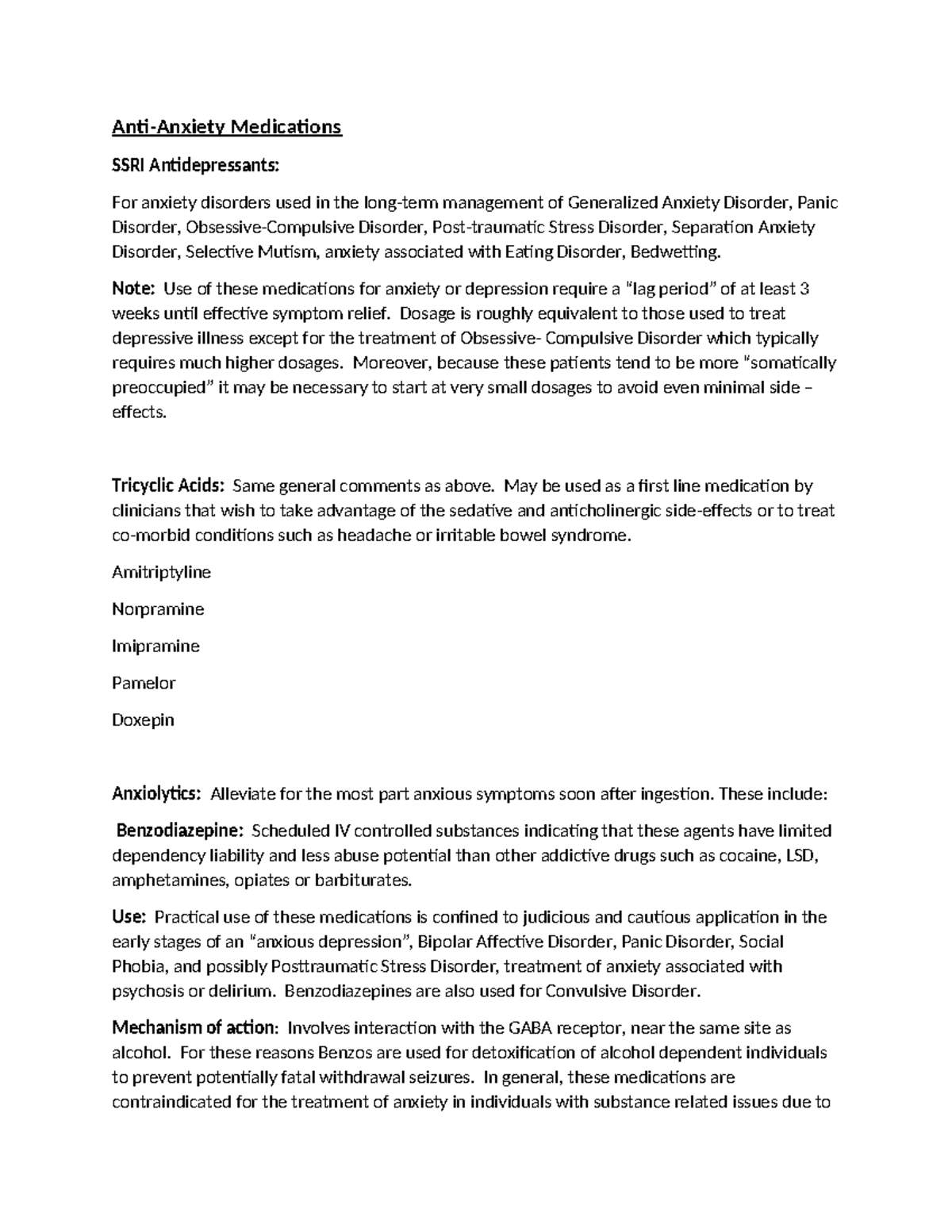 Antianxiety Medications - Anti-Anxiety Medications SSRI Antidepressants ...