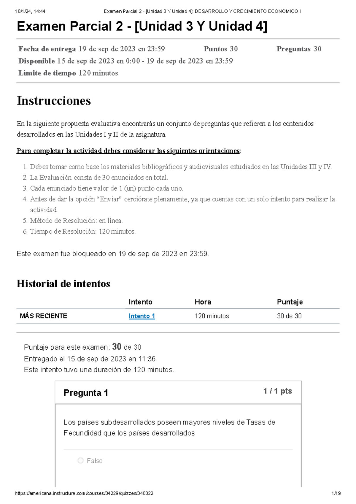 Examen Parcial 2 - [Unidad 3 Y Unidad 4] Desarrollo Y Crecimiento Economico I - Examen Parcial 2 ...