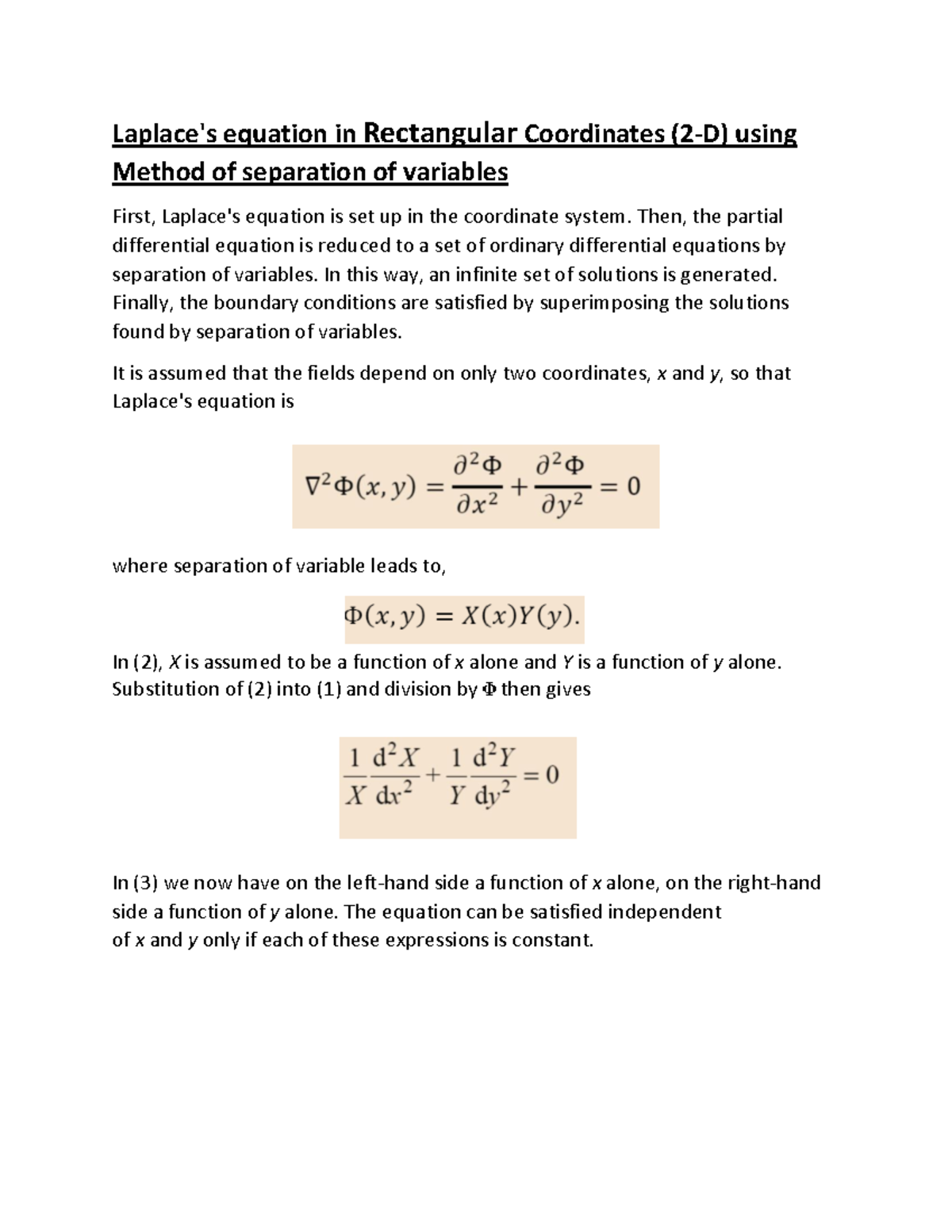 Lap Eq 2D - This topic is a part of Advanced electrodynamics course ...