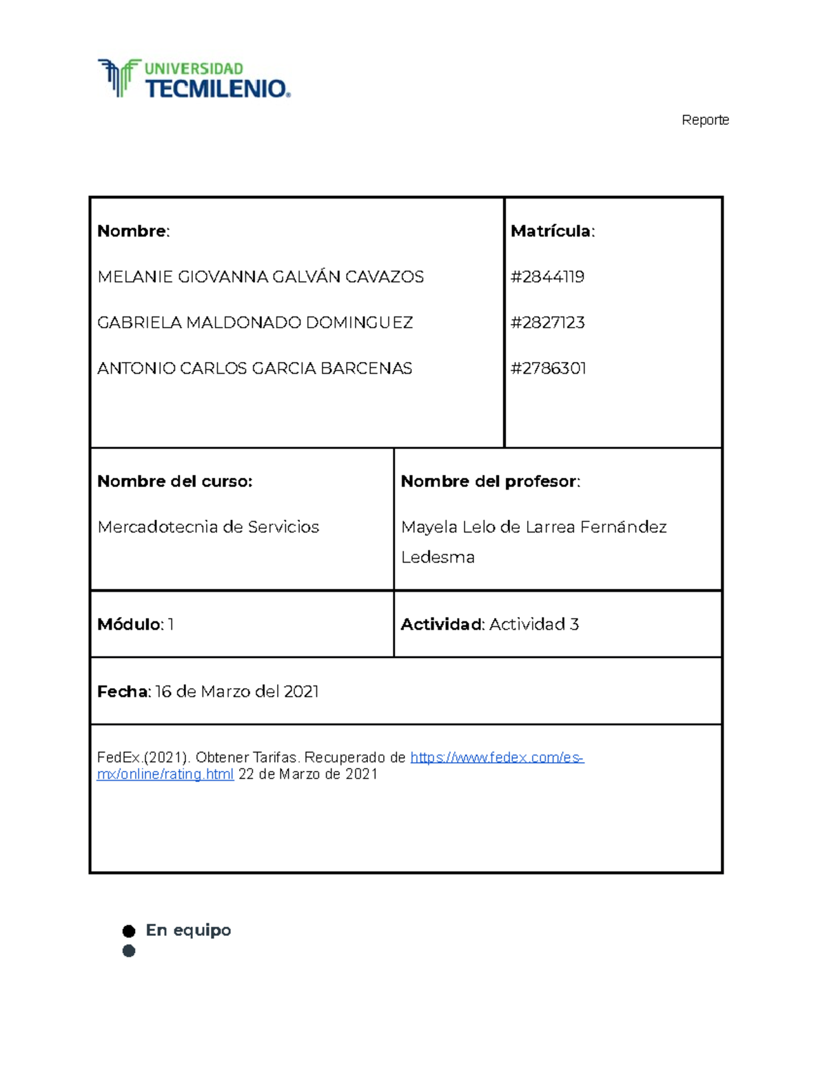 Act 3 merca de servicio - Ti86g - Nombre: MELANIE GIOVANNA GALVÁN ...