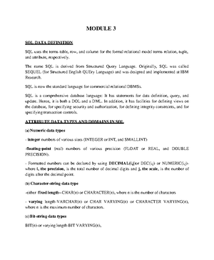 CS208 PDD Module 1 - MODULE 1 DATA: STRUCTURED, SEMI-STRUCTURED AND UNSTRUCTURED DATA Structured ...
