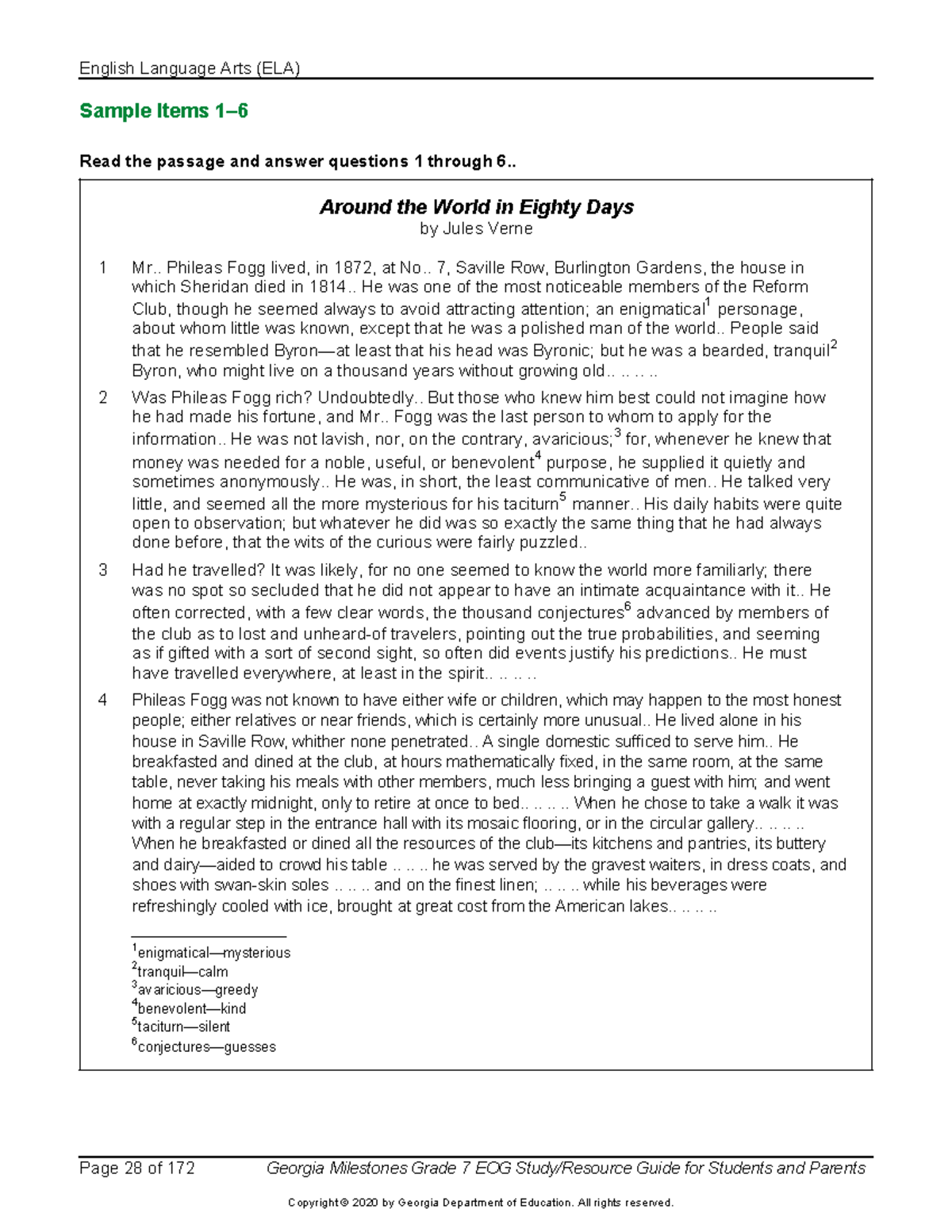 4.11-12.23 Rewrite & 4 Multiple Choice Questions - Sample Items 1– Read ...