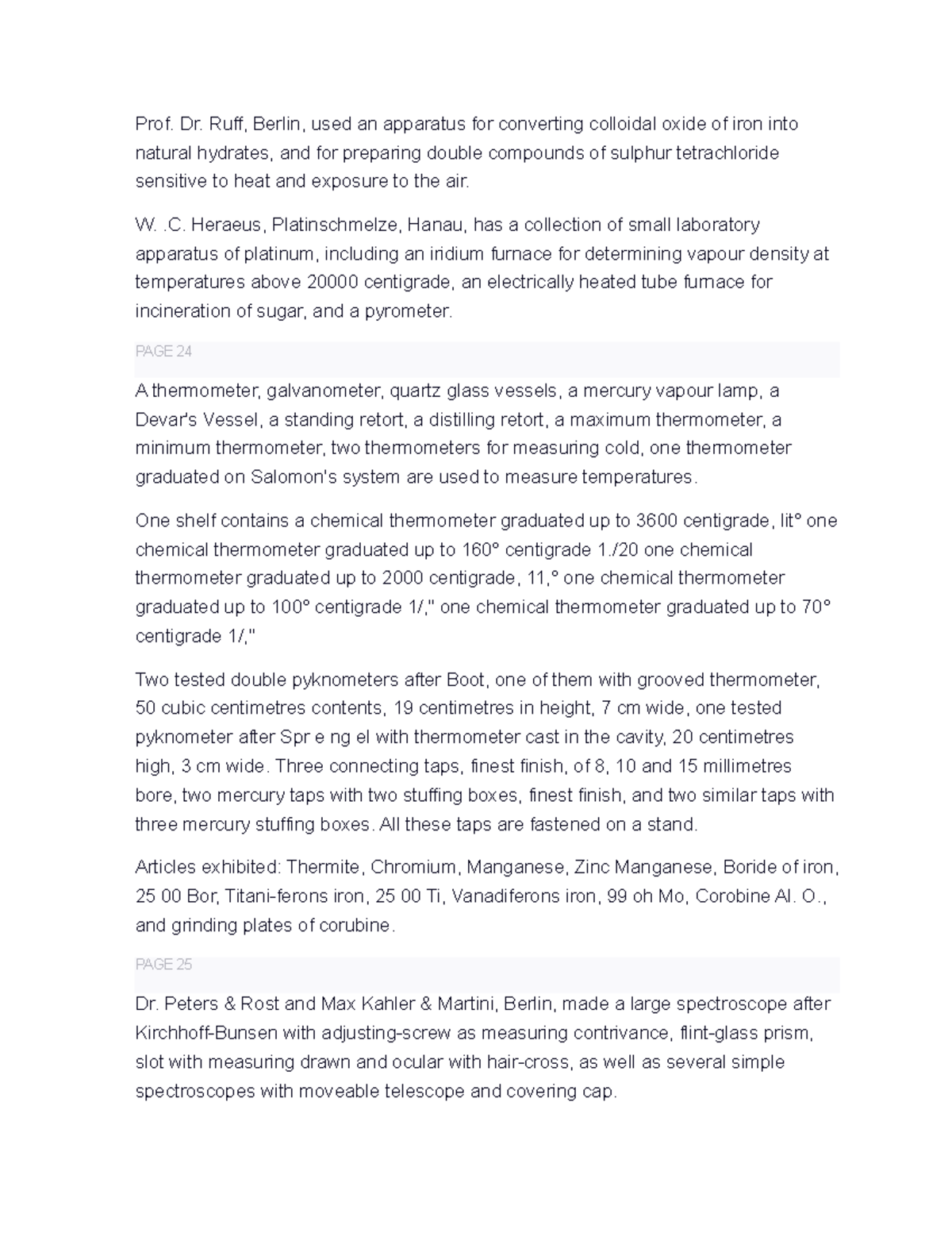 Chemistry 6 - notes - Prof. Dr. Ruff, Berlin, used an apparatus for ...
