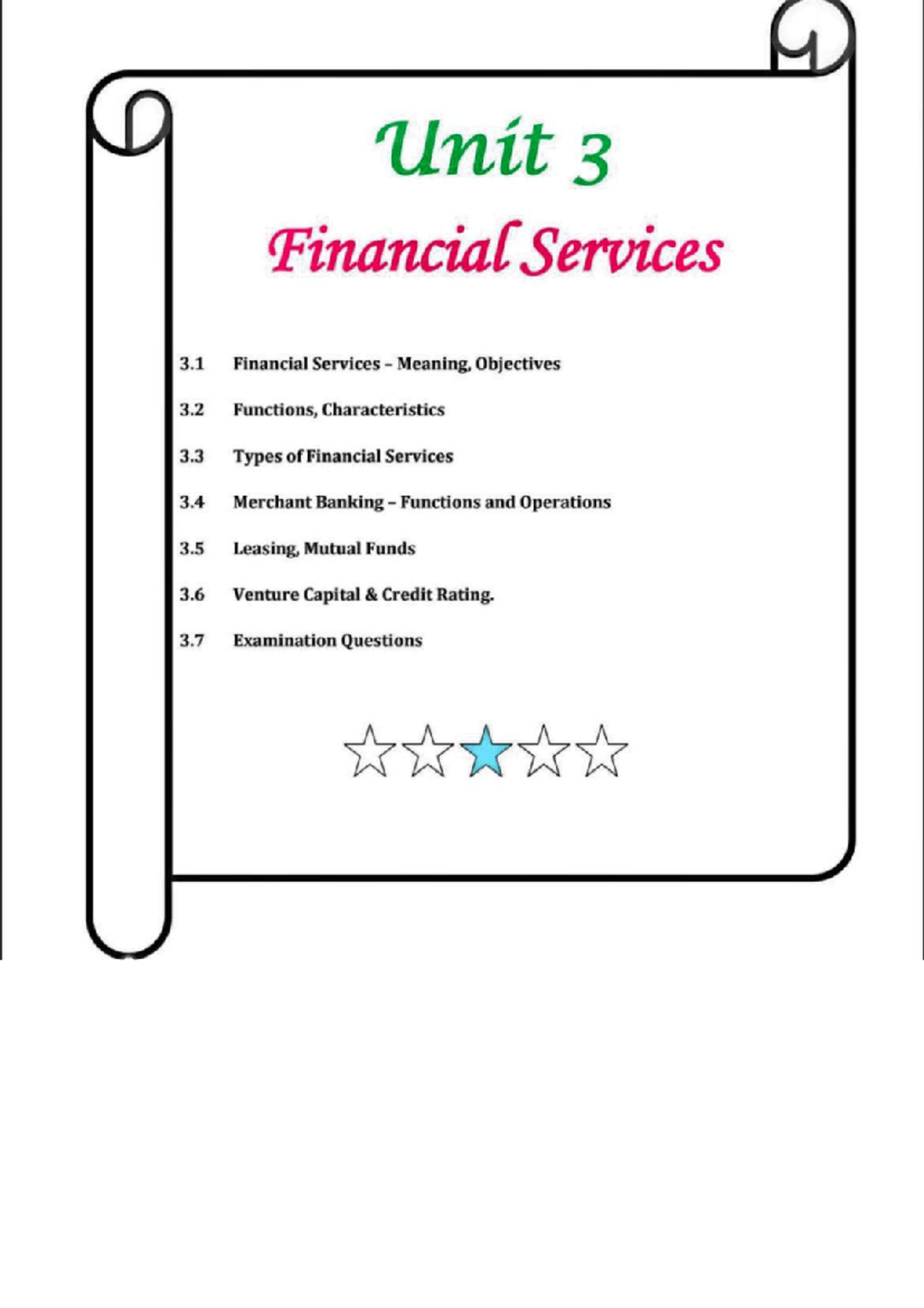 Fms module 3 - Unit 3 Financial Services 3 Financial Services Meaning ...