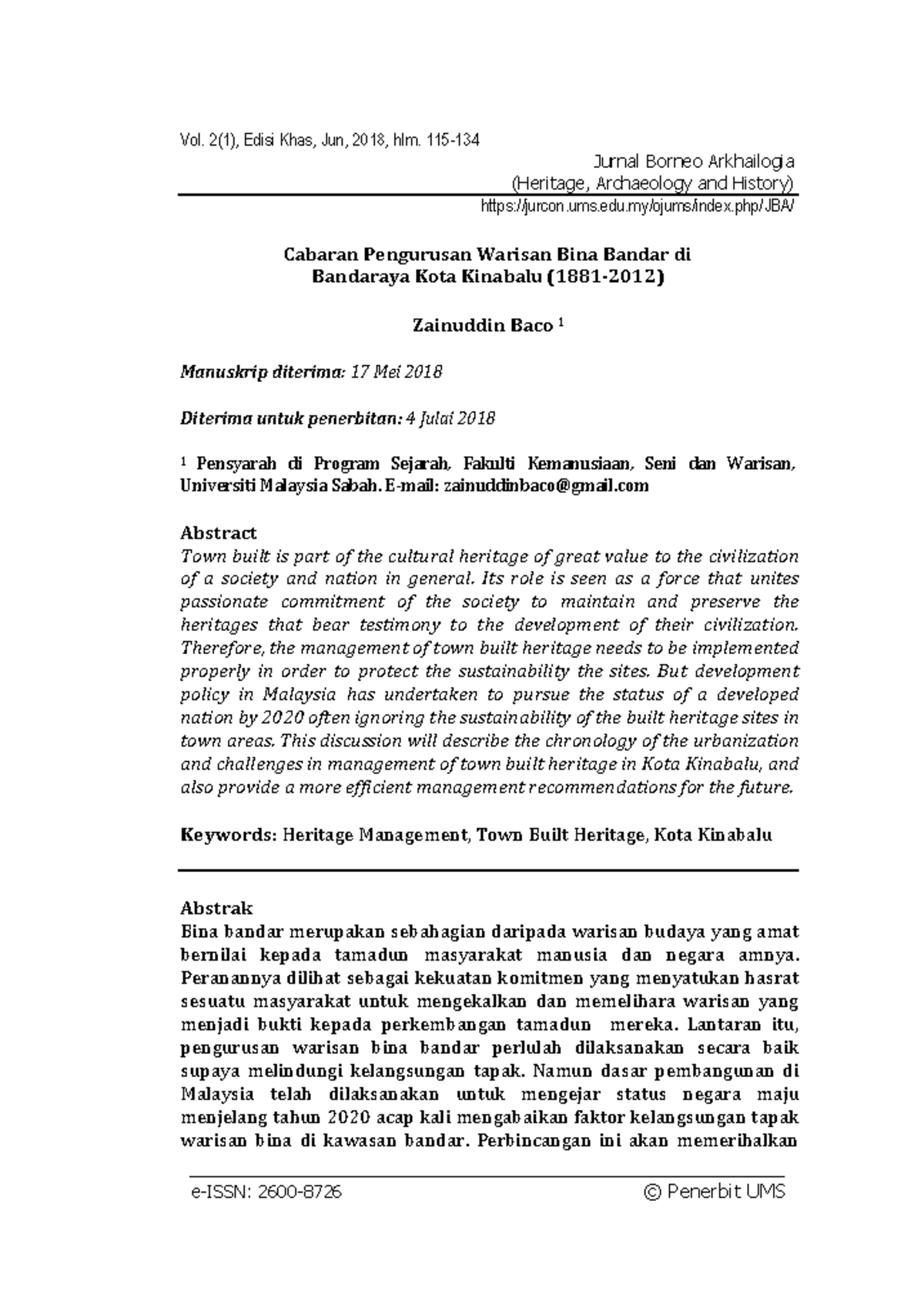 6+Zainuddin+Baco+-+115-134 - Vol. 2(1), Edisi Khas, Jun, 2018, hlm. 115 ...