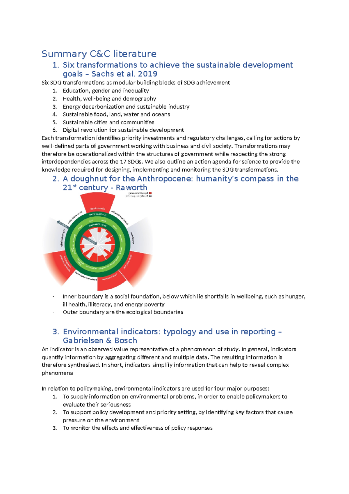 Summary Cn C literature - Summary C&C literature 1. Six transformations ...