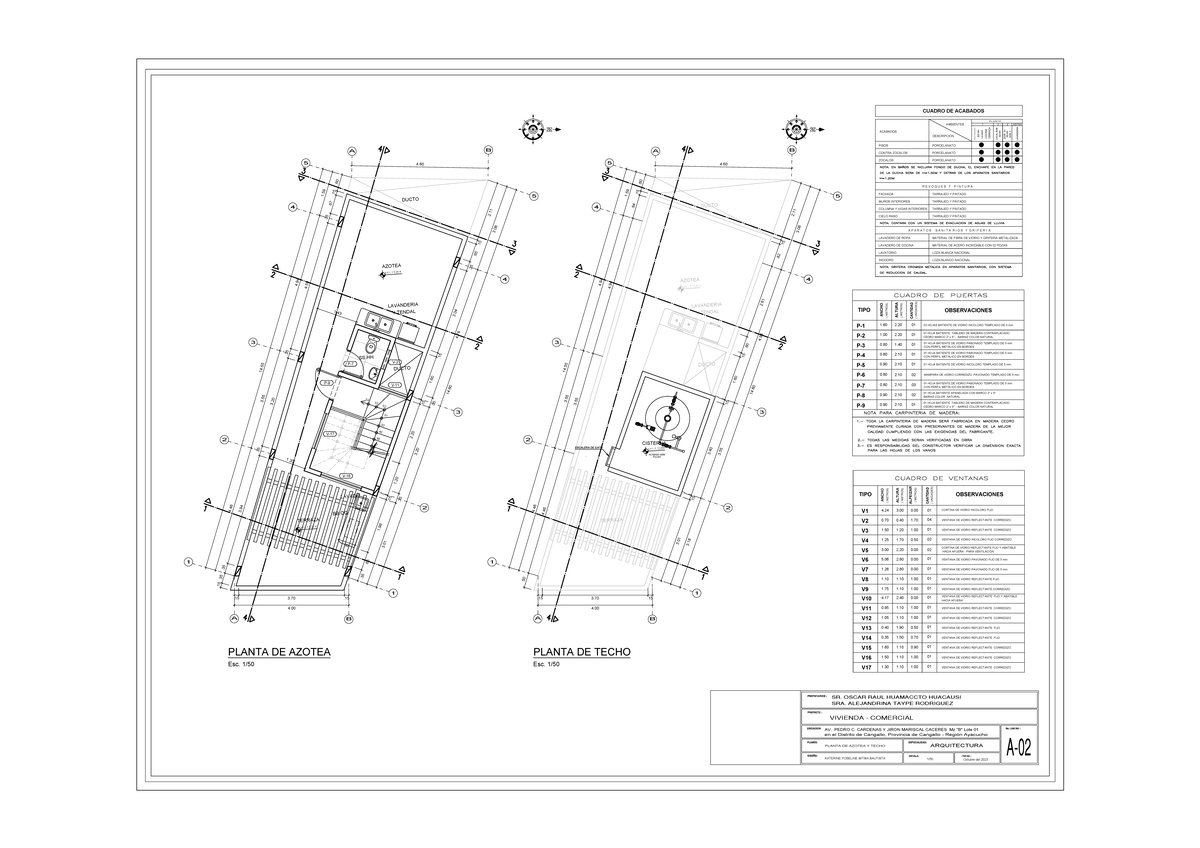 A-2 Plano DE Arquitectura - Planta de Azotea y Techo F Ploteo EN ...