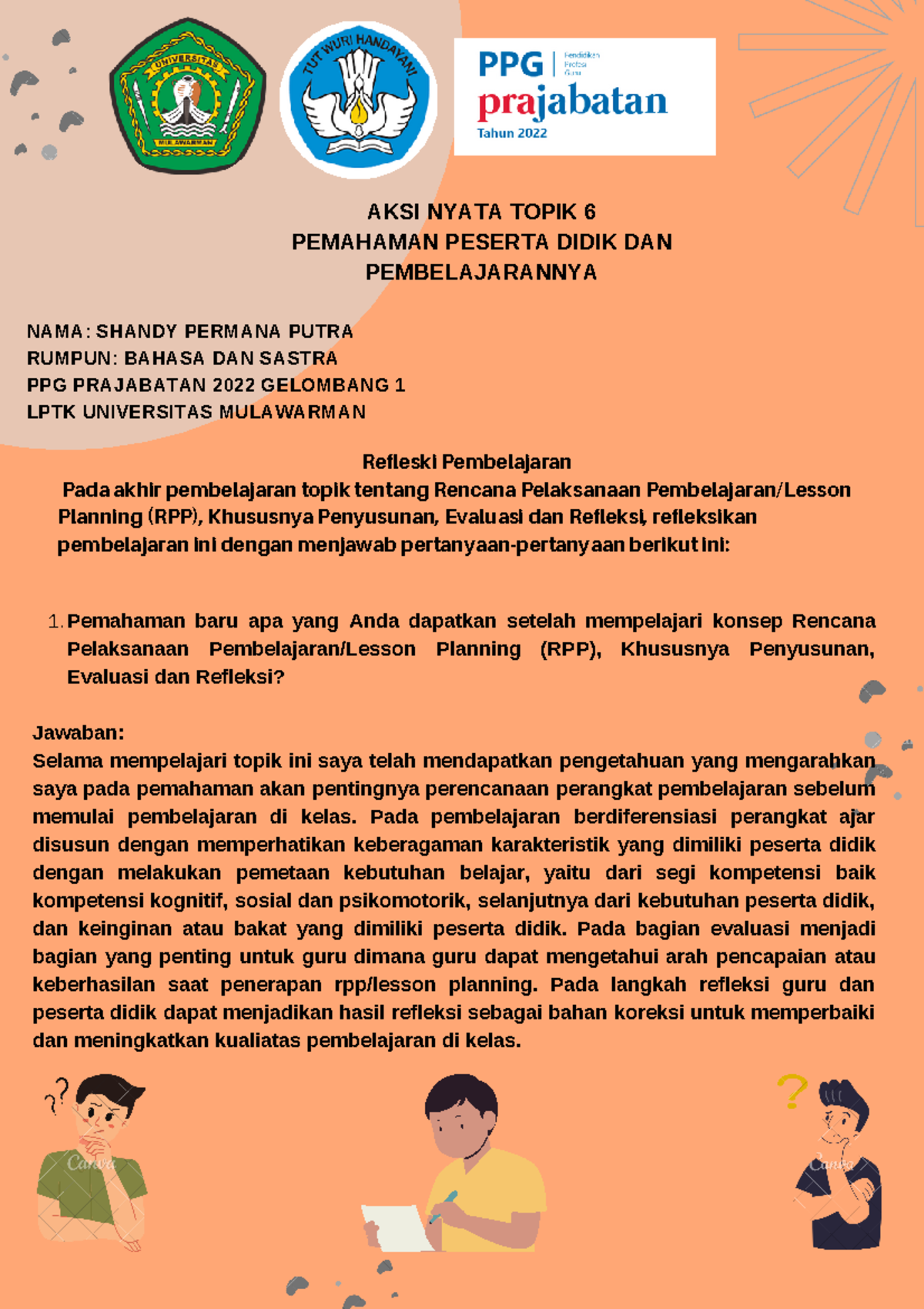 Aksi Nyata Topik 6 Infografis - AKSI NYATA TOPIK 6 PEMAHAMAN PESERTA ...