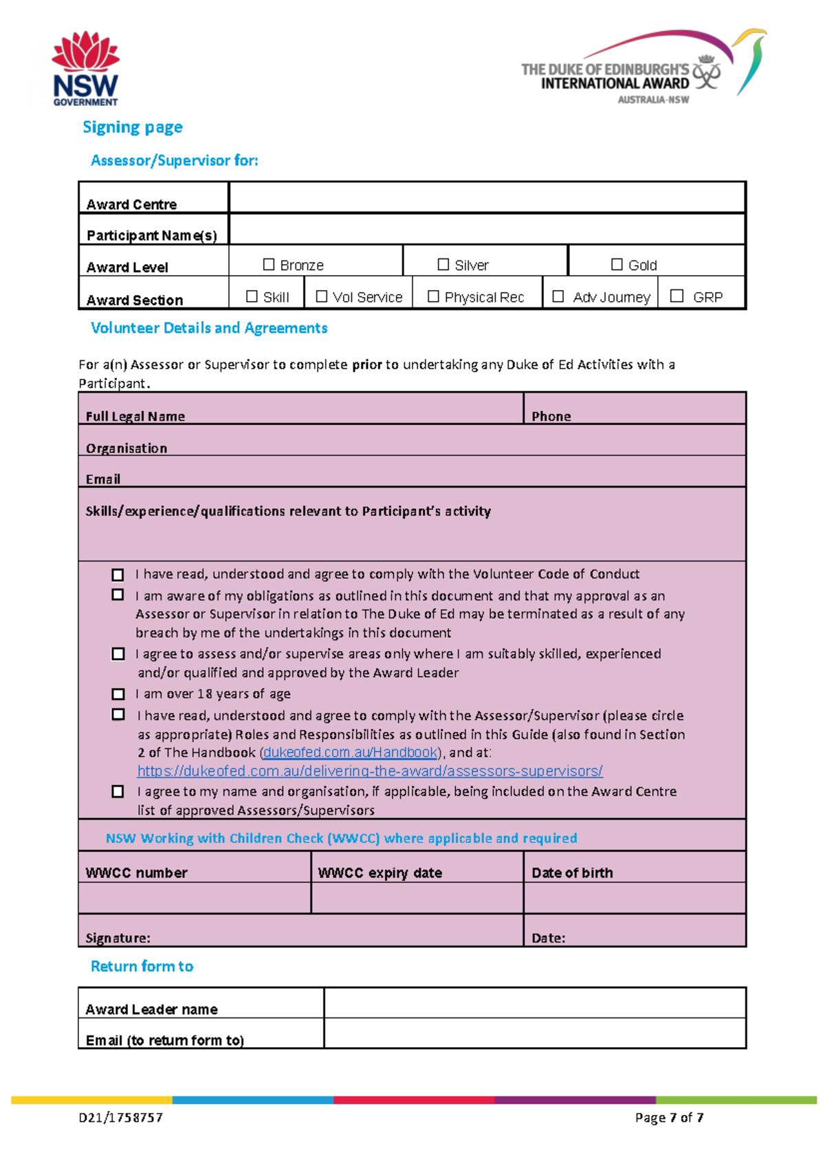 Duke of Ed - Volunteer Commencement Guide - D21/1758757 Page 7 of 7 ...