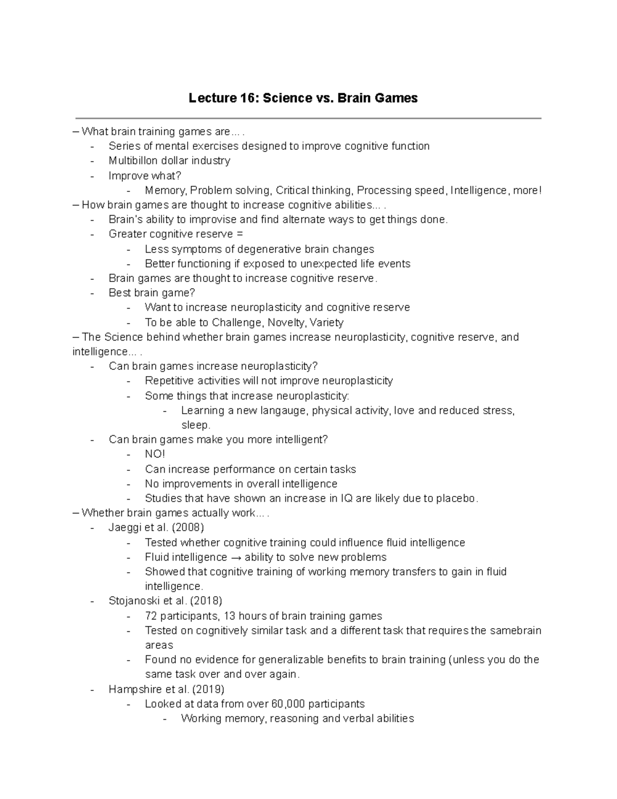 Lecture 16 Science Vs Brain Games Lecture 16 Science Vs Brain lecture-16-science-vs-brain-games-lecture-16-science-vs-brain