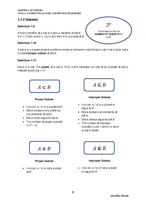 5. Chapter 1 - SETS Theory ( Tutorial 2) - CHAPTER 1: SET THEORY MAT222 ...