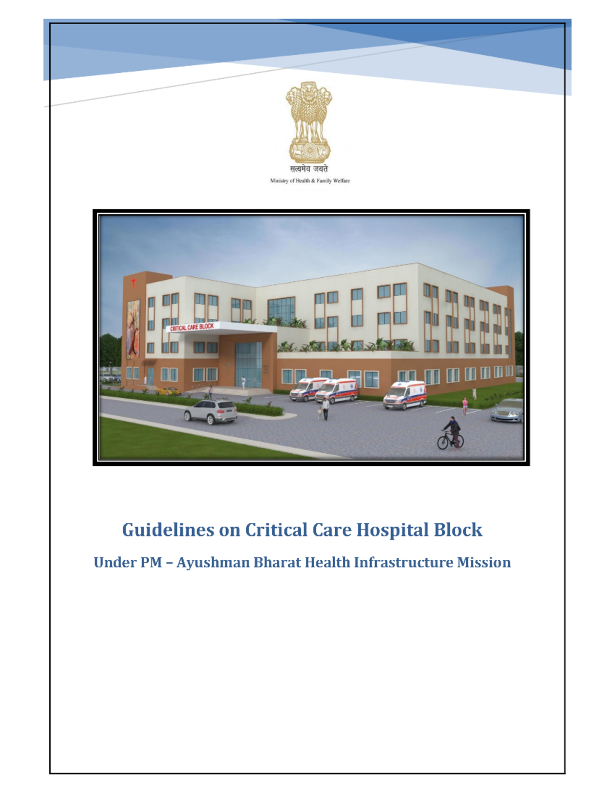 Guideline on Critical Care Hospital Blocks PM- Abhim - Masters in ...