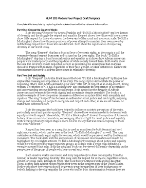 HUM 102 Module Five Project Draft Assignment - HUM 102 Module Five ...