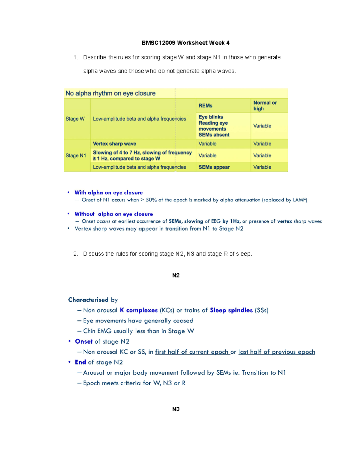 Week 4 study notes - Key take away points for the week 4 lecture ...