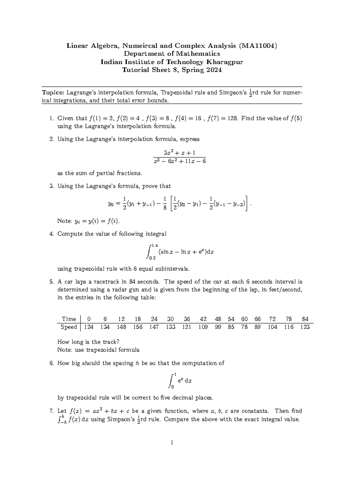 Tutorial 8 240314 230426 - Linear Algebra, Numeircal and Complex ...