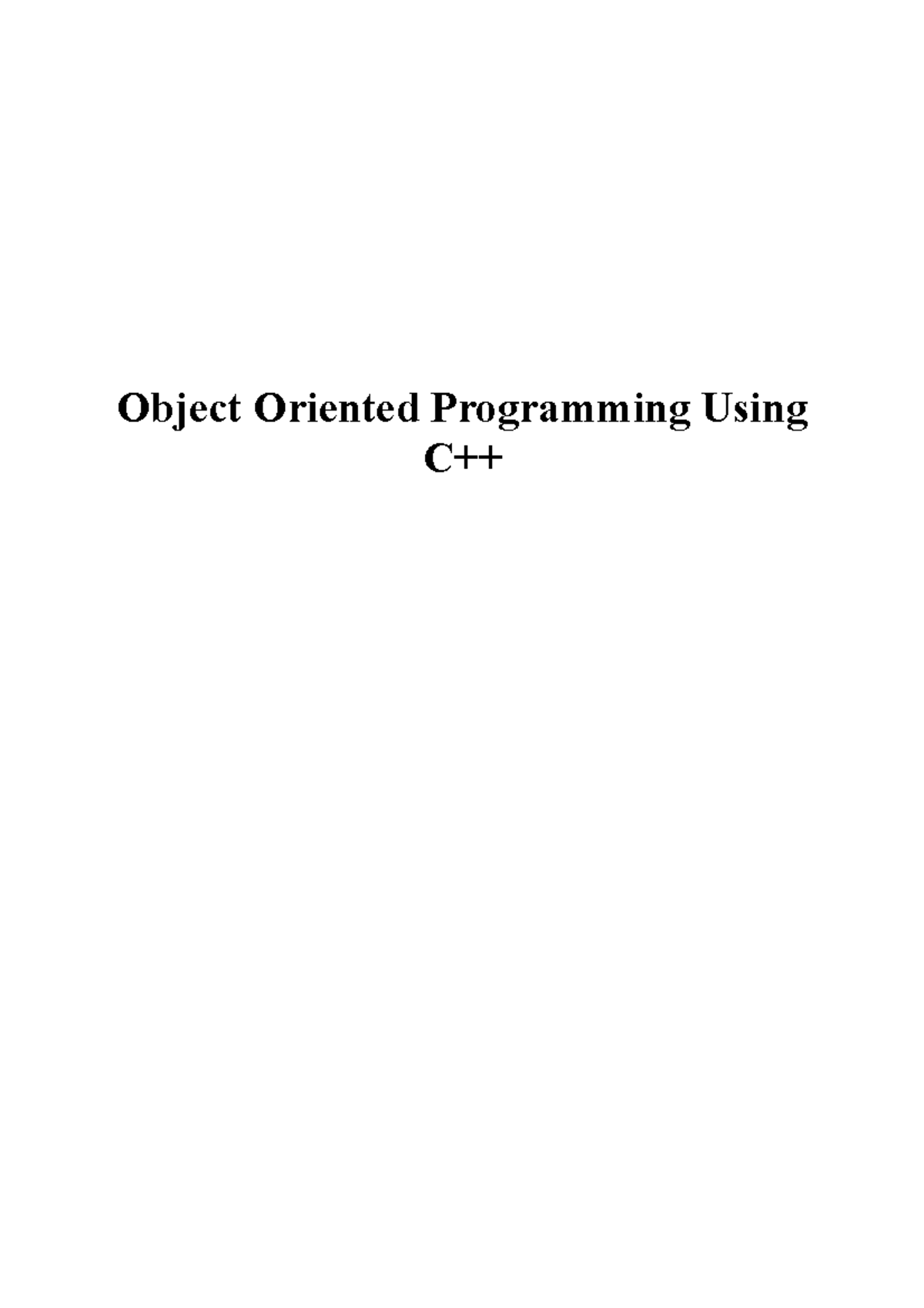 introduction to programming concepts and design - Object Oriented ...