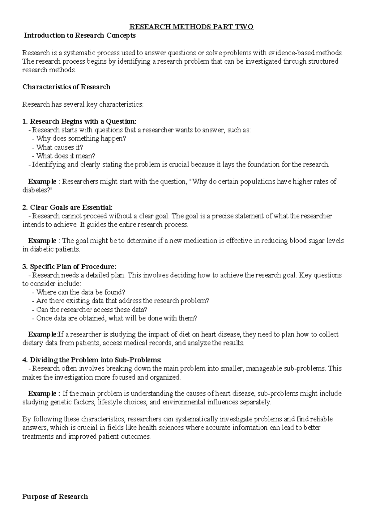 Research Methods PART TWO - RESEARCH METHODS PART TWO Introduction to ...