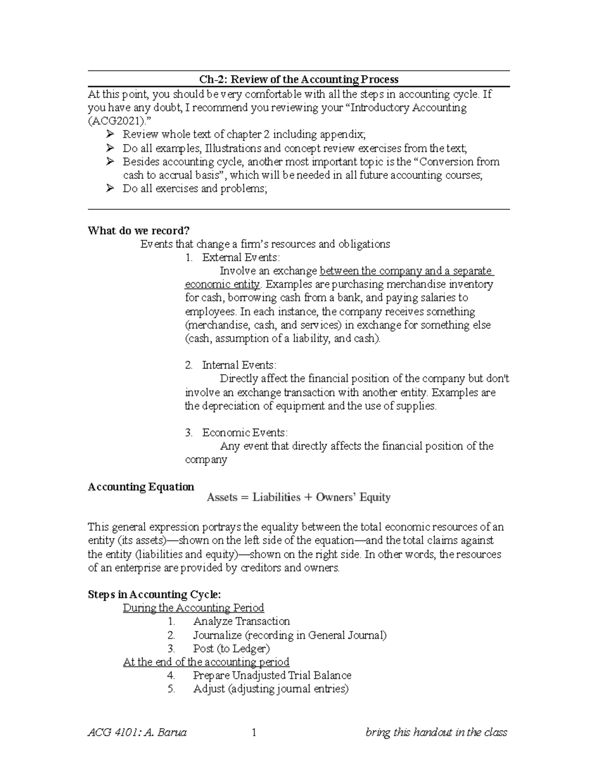 Handout Chapter 2-s - Lecture Notes - Ch-2: Review of the Accounting ...