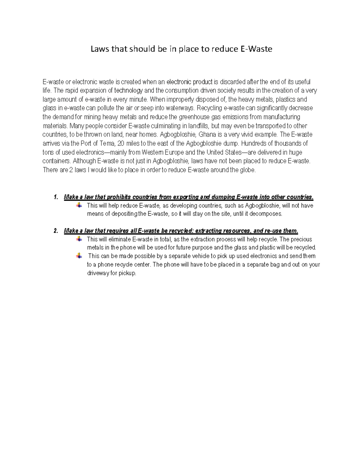 E waste Reduction Made Up Laws Laws That Should Be In Place To Reduce
