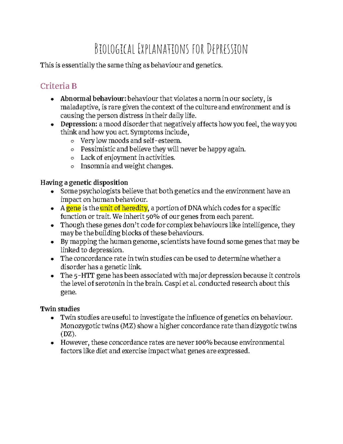 22.-biological-explanations-for-depression.pdf - Biological ...