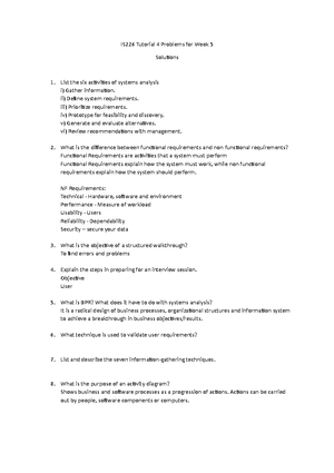 IS226 A1 - Analysis Report - IS226 - Systems Analysis & Design Semester ...