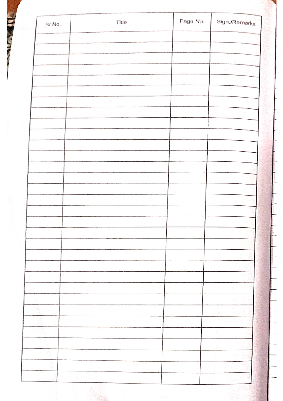 Image processing Module 1 - Title Page No. Sr. Date Page Image ...