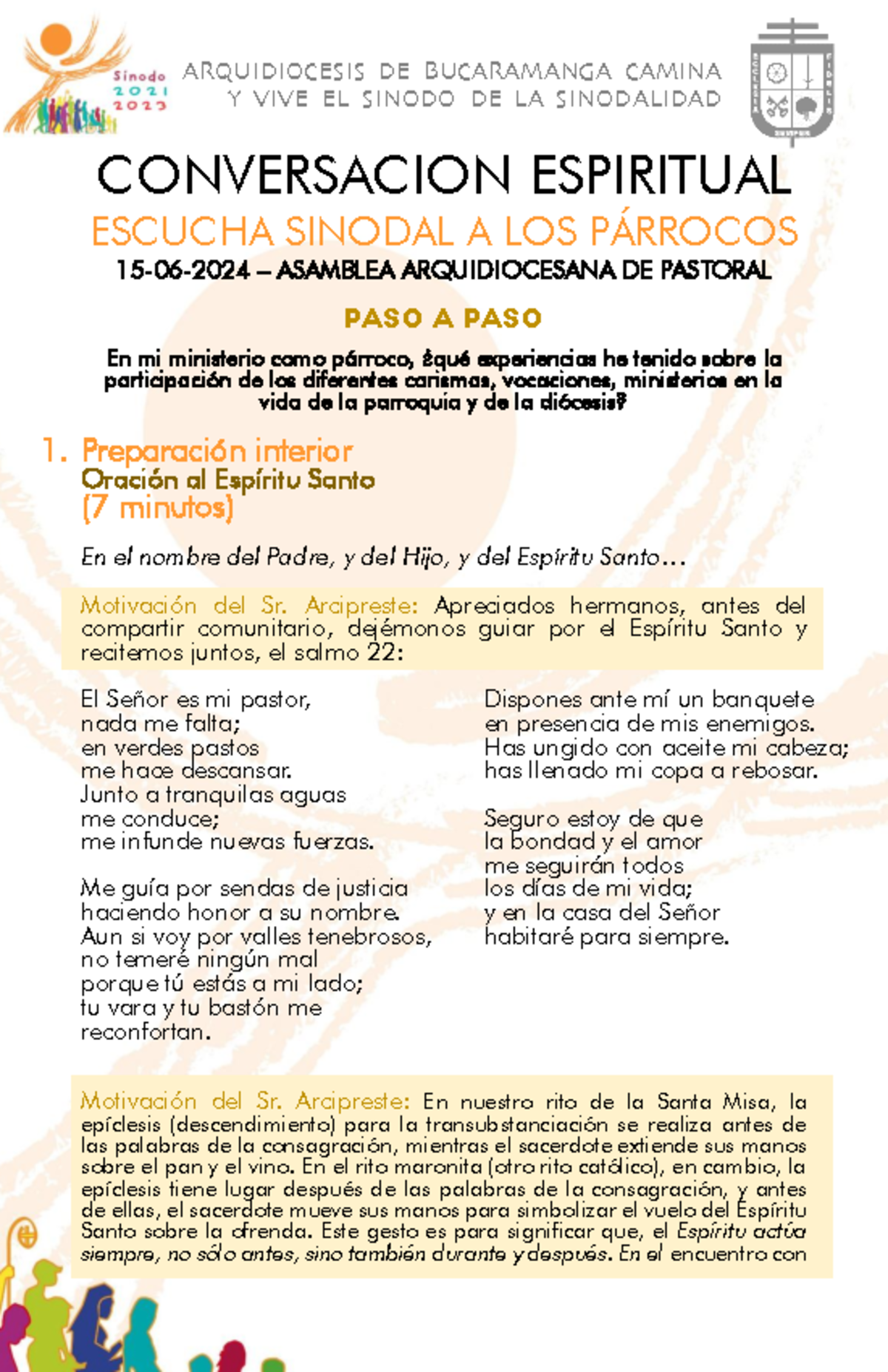 Folleto Consulta Sinodal 6. docx - Y VIVE EL SINODO DE LA SINODALIDAD ...