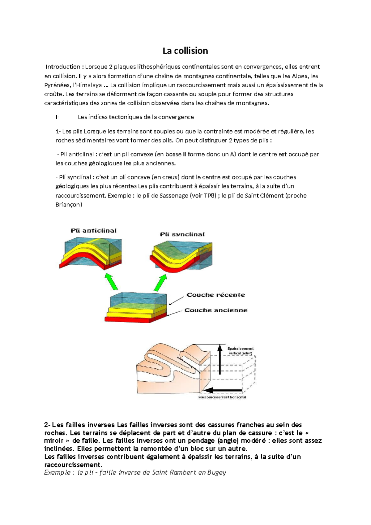 Collision - La collision Introduction : Lorsque 2 plaques ...