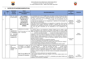Sesion DE Aprendizaje I DPCC 5° Grado - COLEGIO SAN ISIDRO – HERMILIO VALDIZÁN SESION DE ...
