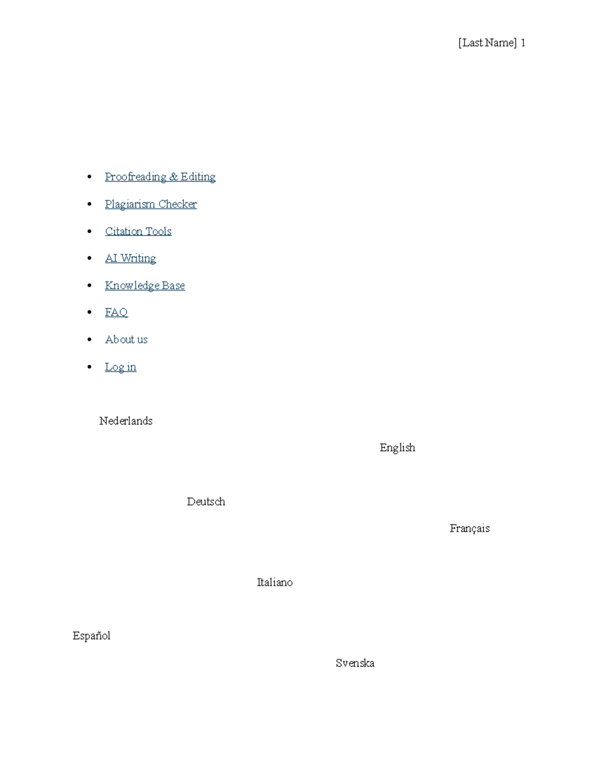Parts of speech - Essay - Proofreading & Editing Plagiarism Checker ...