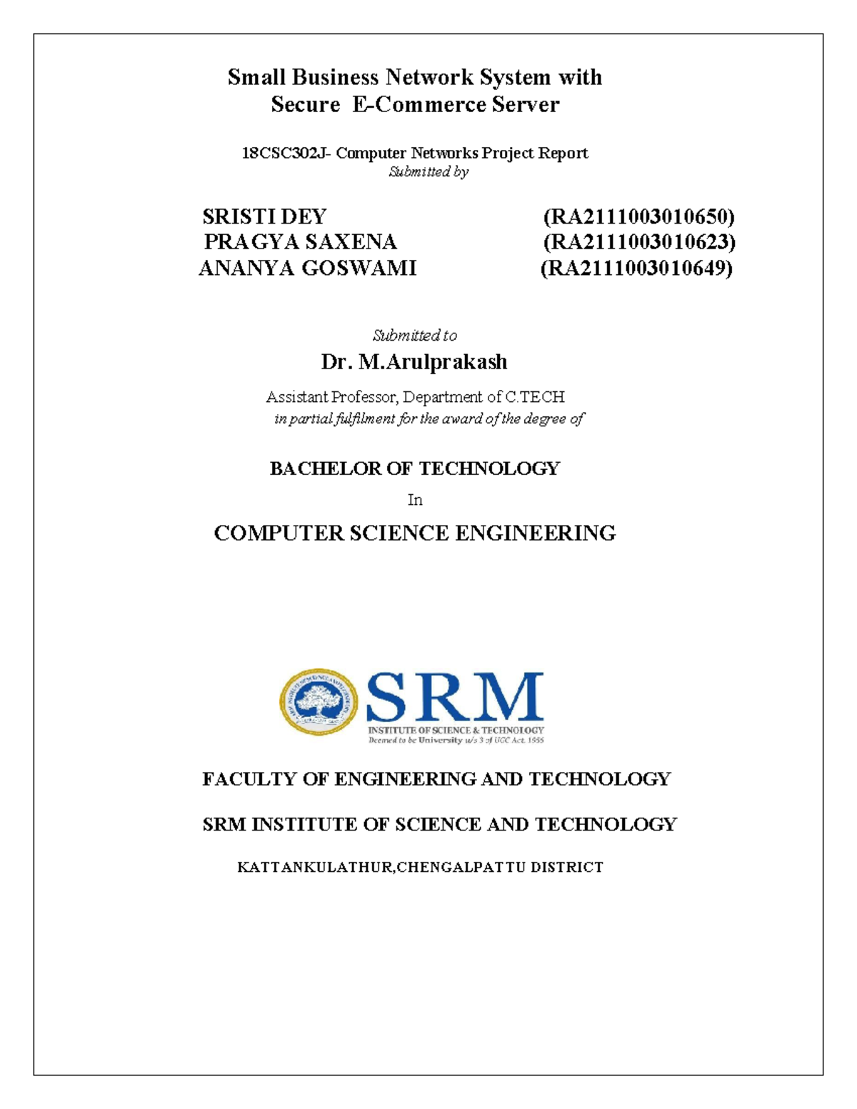 Computer netwrok mini proj - Small Business Network System with Secure E-Commerce Server ...