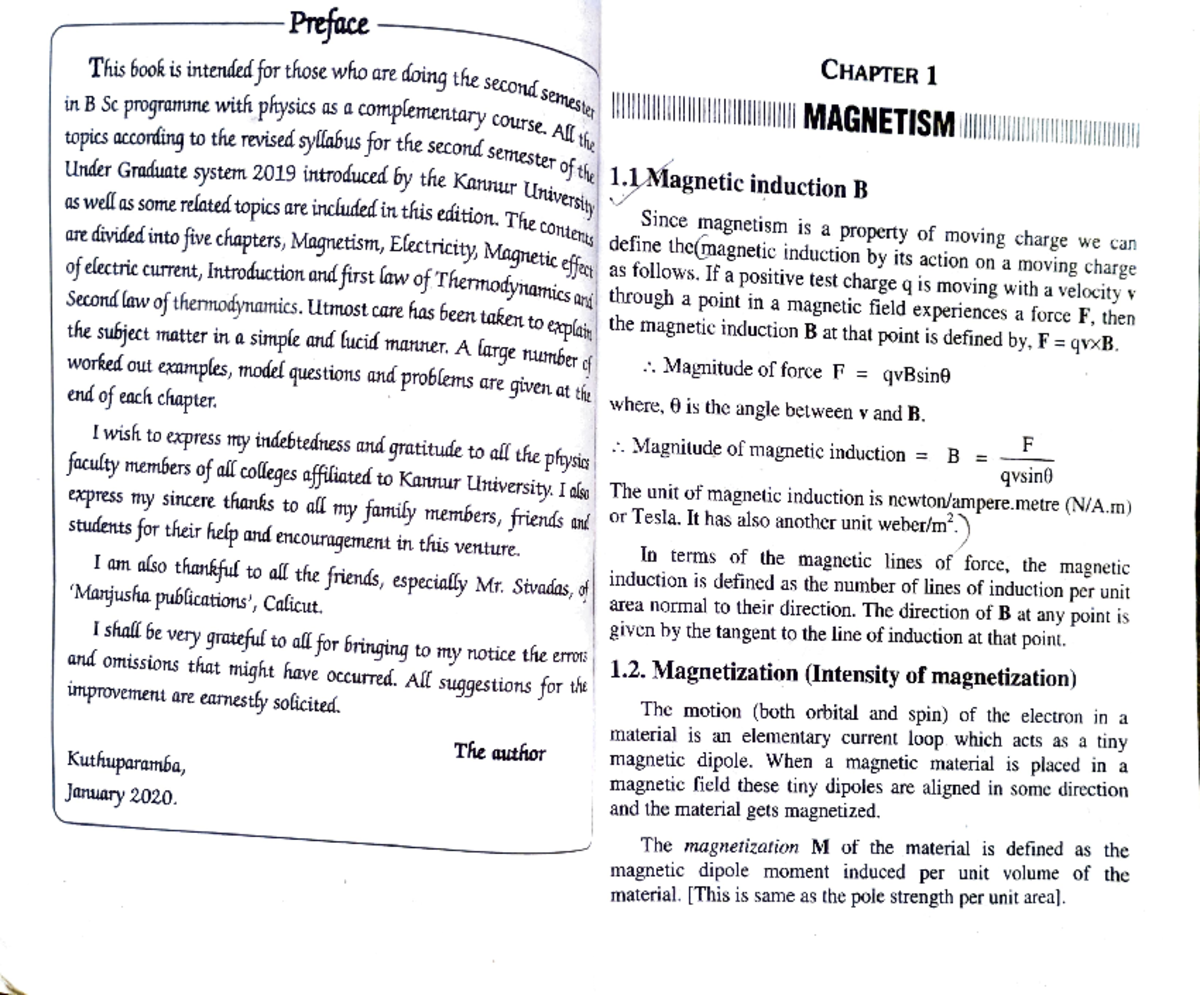 Second Sem Phy Complementary - material. [This is same as the pole ...