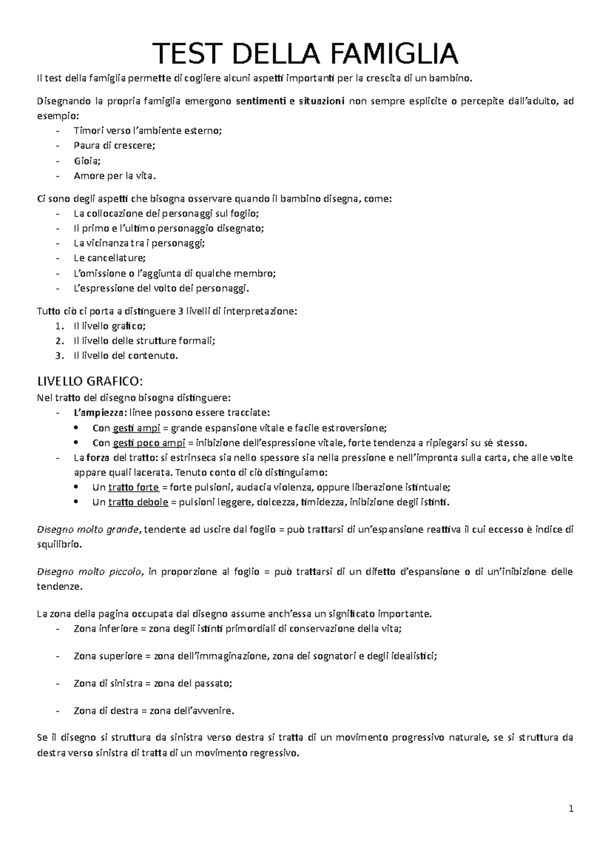 TEST Della Famiglia - ... - TEST DELLA FAMIGLIA Il test della famiglia ...