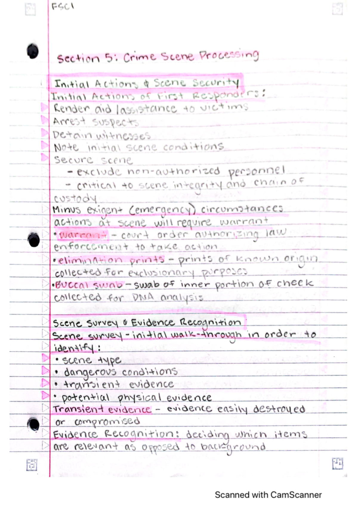 Forensic Science Lecture Notes - CJFS 1510 - Studocu