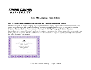 ESL-546 Lesson Planning for English Learners - ESL-546 Integrated and Targeted Lesson Plans ...