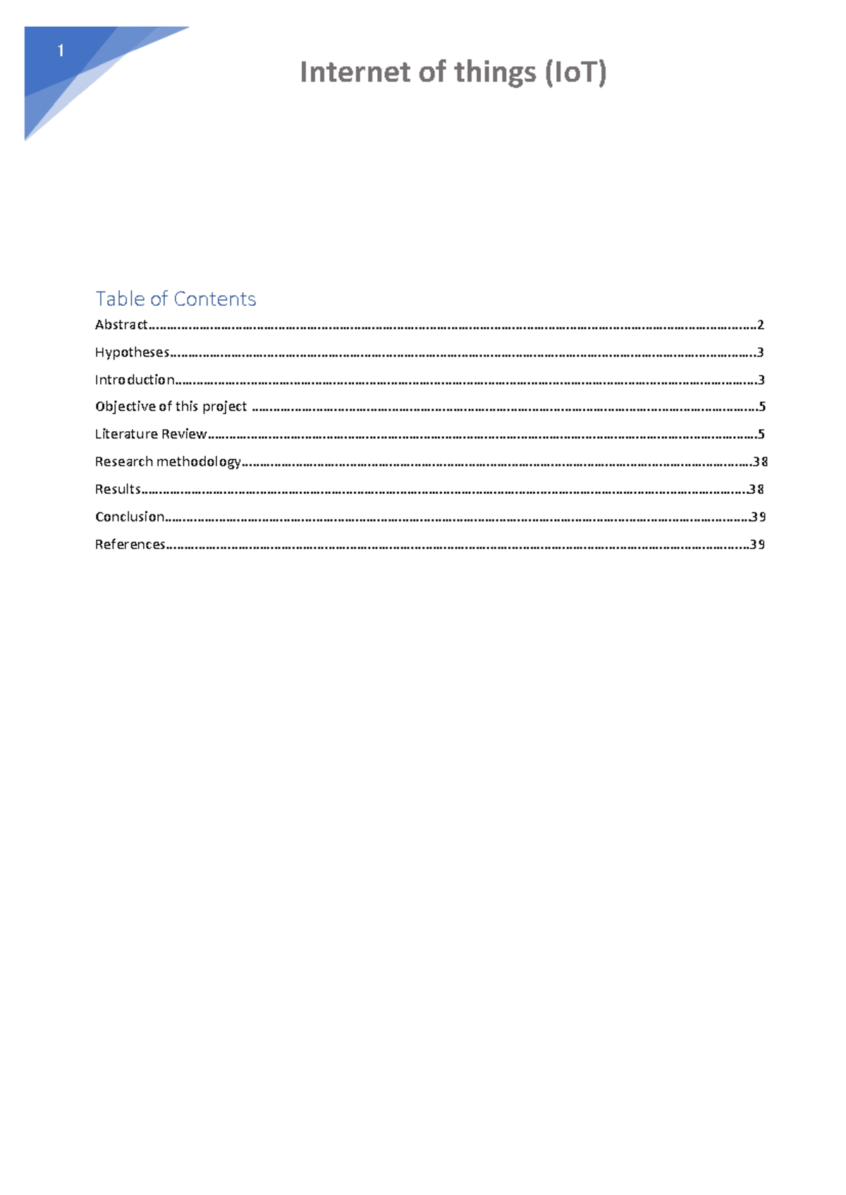 Major project - IOT peoject work - Internet of things (IoT) - Studocu