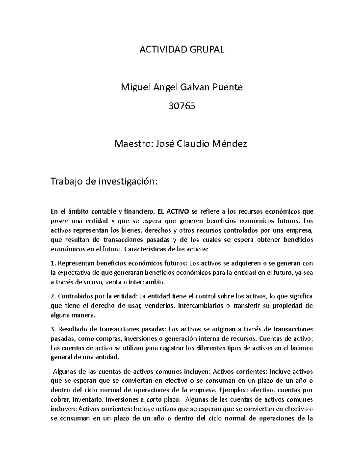 Actividad grpal unidad 2 - ACTIVIDAD GRUPAL Miguel Angel Galvan Puente ...