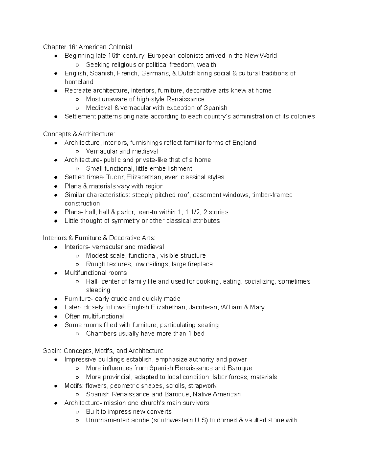 Chapter 16: American Colonial - Chapter 16: American Colonial Beginning ...