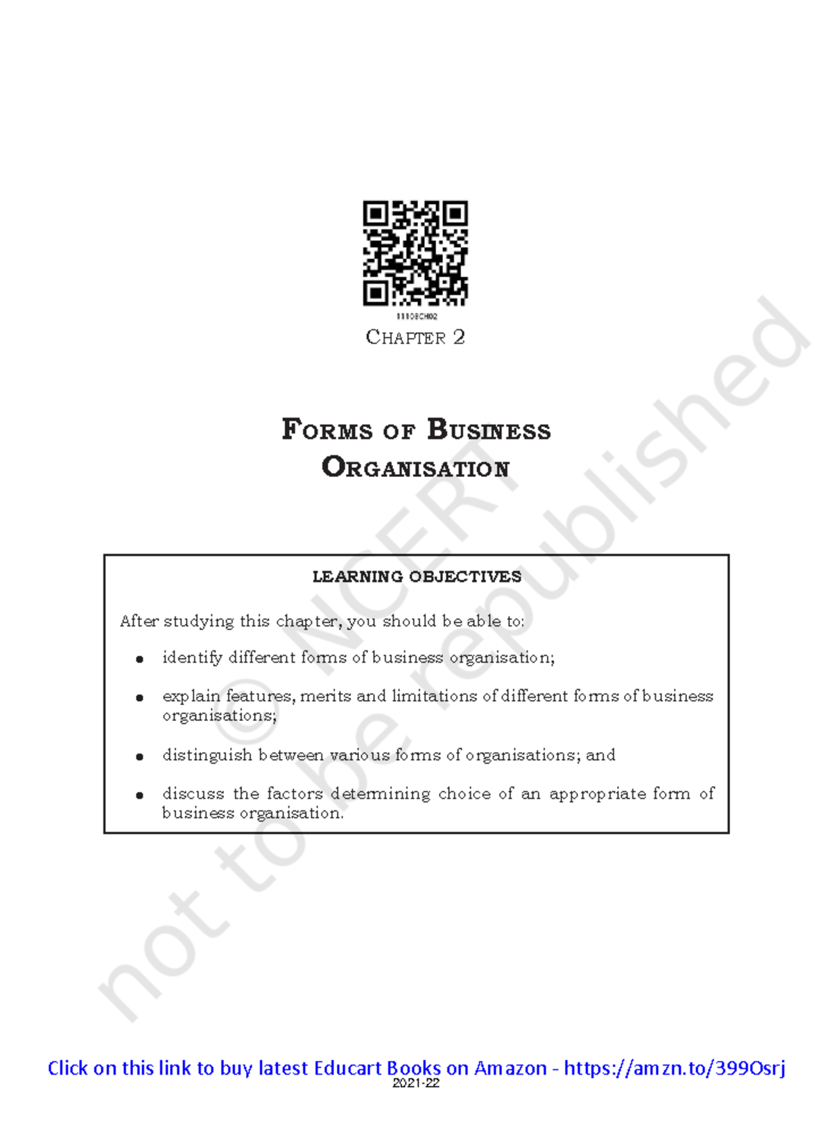 2. Forms of Business Organisation - Chapter 2 Forms oF Business ...