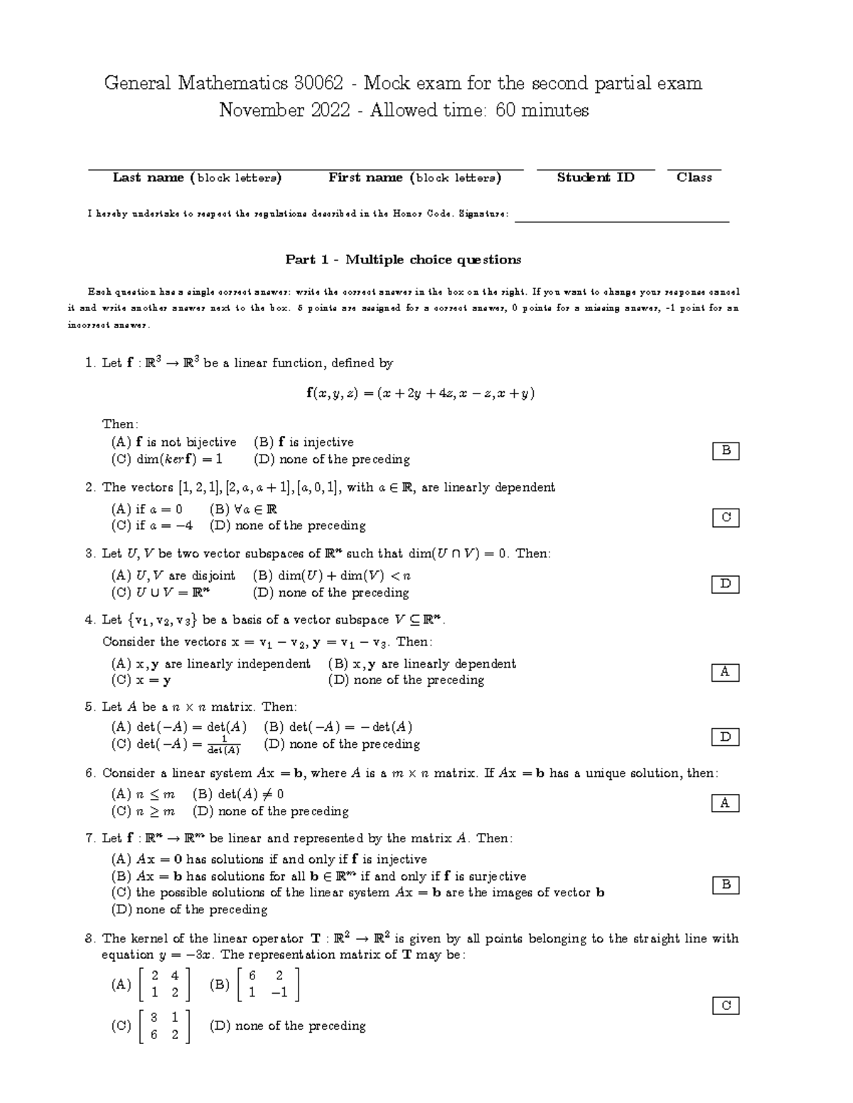30062 mock pp2 sol en - General Mathematics 30062 - Mock exam for the ...