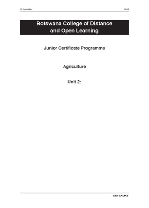 Agriculture Notes FORM 1 - AGRICULTURE DEPARTMENT JC AGRIC NOTES FOR ...