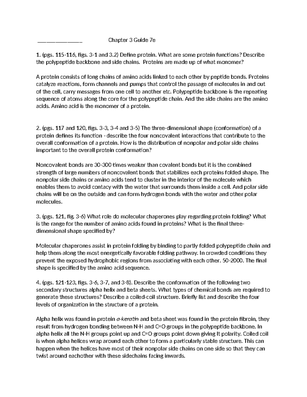 Molecular chapter 3 guide - _______________ Chapter 3 Guide 7e (pgs ...