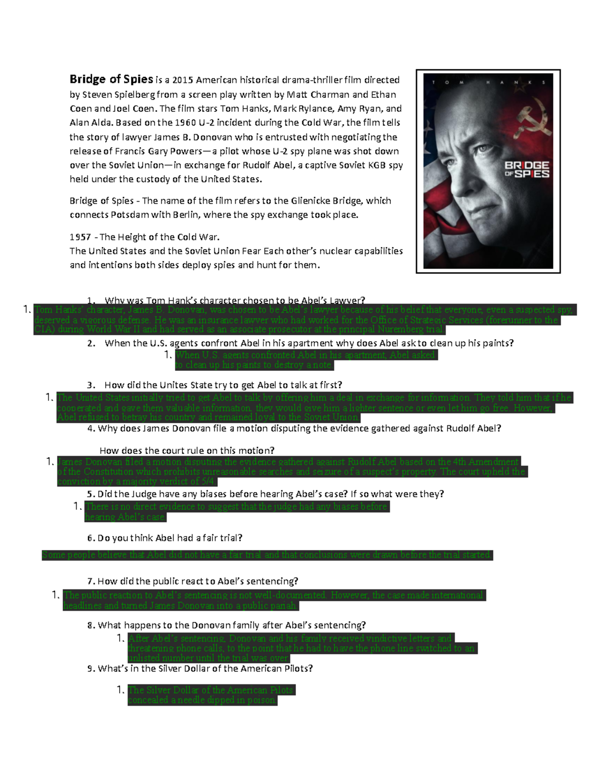 JOSE Cardenas - Bridge of Spies - Bridge of Spies is a 2015 American ...