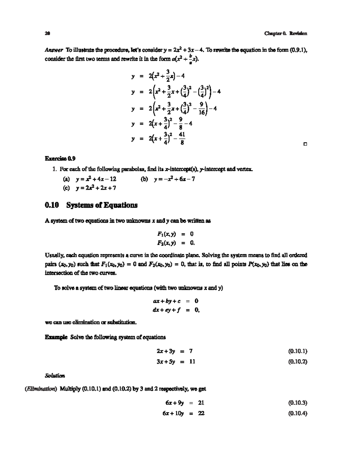 MATH051- Systems of Equations Summary AND Exercise - Engineering ...